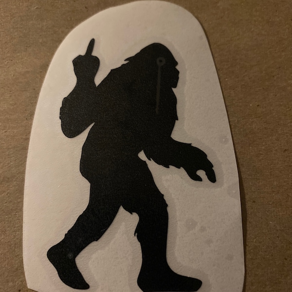 Bigfoot Middle Finger Decal - Etsy