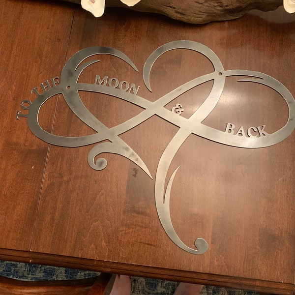 Personalized Infinity Heart Metal Sign | Infinity Sign | Custom Family ...