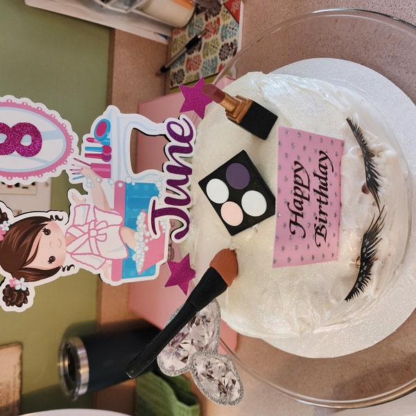 Spa Cake Topper | Spa Cake Topper Set | Spa Party | Spa Party Decor ...