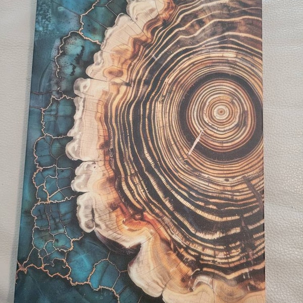 Nordic Tree Ring Abstract Art, Modern Abstract, Scandinavian Abstract ...