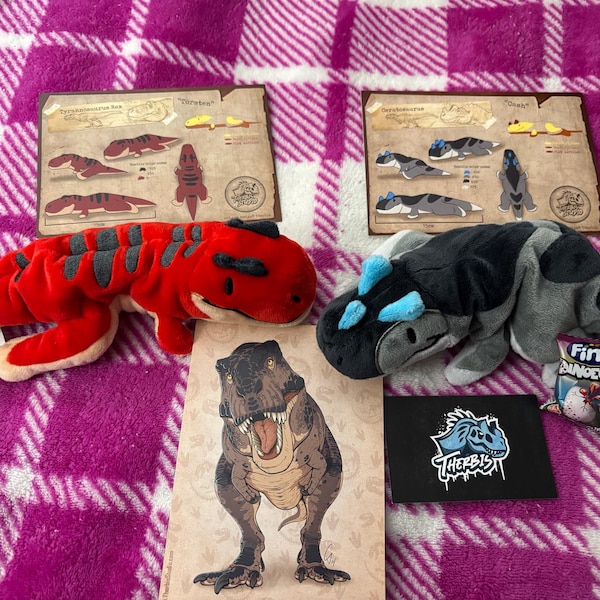 Dilophosaurus - Pocketsaurus - Beanie Plush - Artist Made - Unique ...