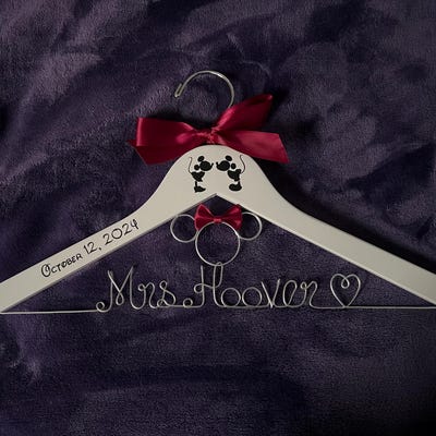 Disney Wedding, Mickey Mouse Hanger,personalized Wedding Hanger,disney ...