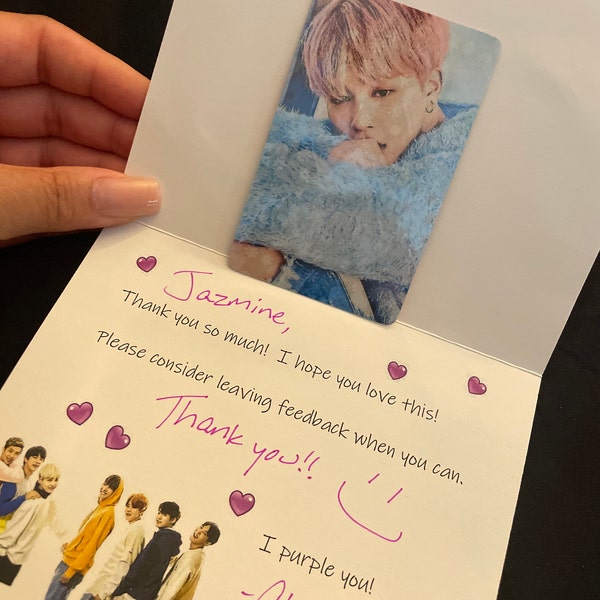 BTS Cute Hologram Heart Photocards - Etsy
