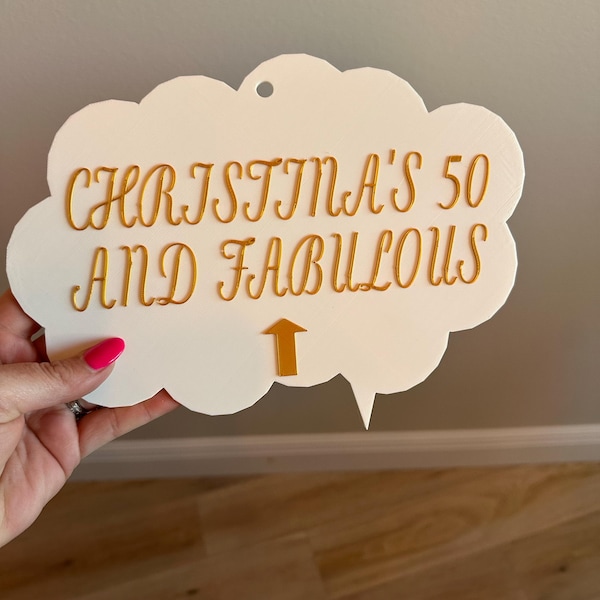 3D Printed Text Bubble Sign Speech Bubble Sign 3D Printed Sign Word ...