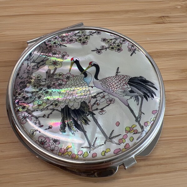 Mother of Pearl Jewelry Keepsake Box Asian Inlay Lacquer Wood Jewelry ...