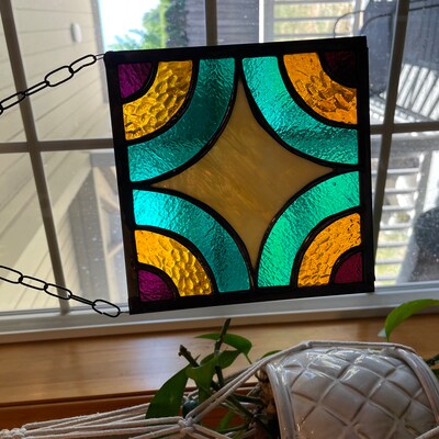 Flower Minis Stained Glass Pattern Stained Glass Patterns - Etsy