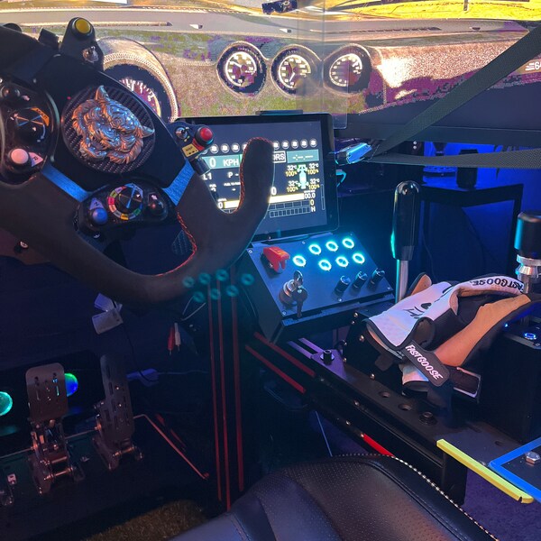 Curasim Controls Sim Racing Button Box Full-metal RGB Illuminated ...