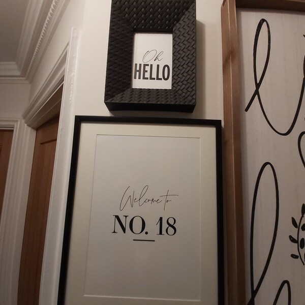 House Number Print | Hallway Print | Entryway Wall Art | New Home Print ...