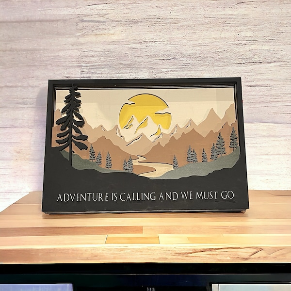 Horizontal Mountain Scenery Laser Cut File, Cnc Project, Glowforge ...