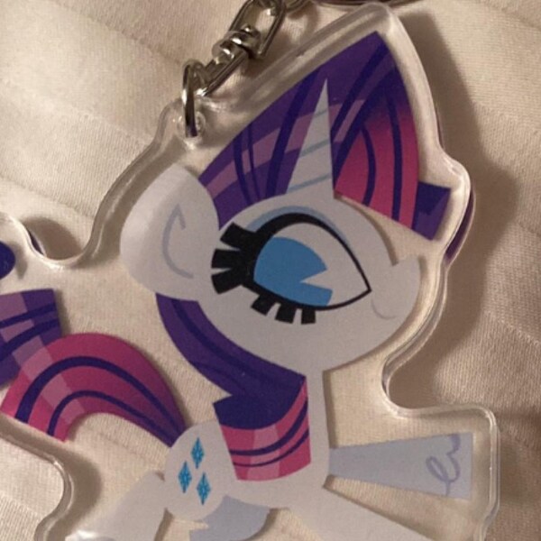 Rarity Acrylic Charm Keychain - Etsy