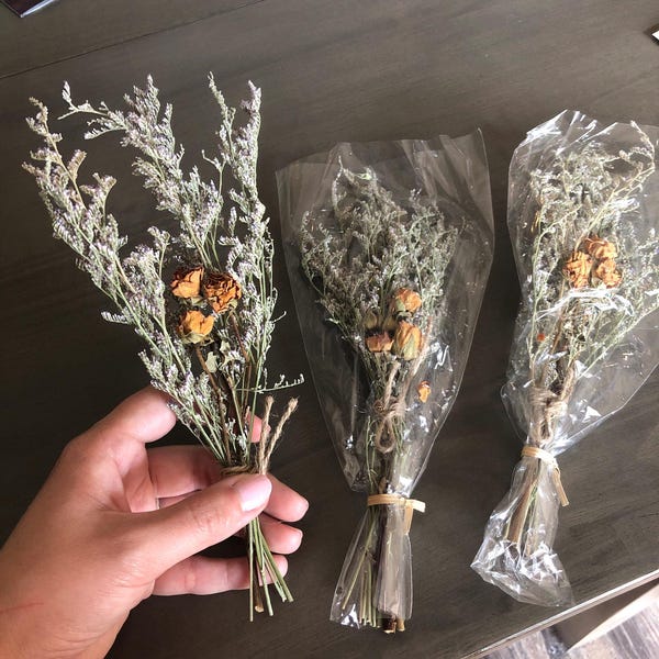 Natural Mini Dried Flower Bouquet,home Decor,cake Topper,letterbox Gift ...