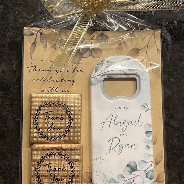 Wedding Favor Magnet With Gift Pack and Chocolate, Wedding Gift Pack ...