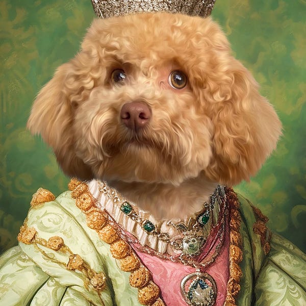 Custom Regal Pet Portrait, Royal Dog Painting, Pet Portrait, Royal Dog ...