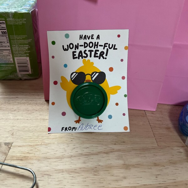 Kids Easter Play Dough Gift Card Printable, Easter Non Candy Classroom ...