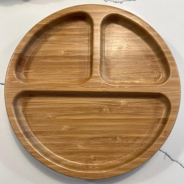 Custom Bamboo Square Plates for Kids Eco-friendly Baby Feeding Suction ...