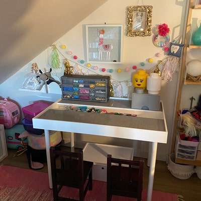 Tall Large Building Bricks Table, Kids Building Blocks Table , Kids ...