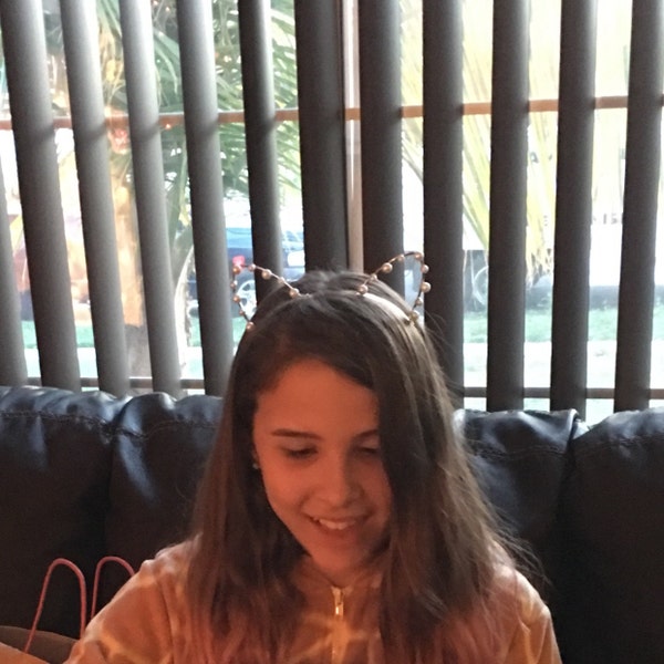 Handmade Pearl Cat Ear Tiara - Cat Ear Headband - Cat Ears Head Band ...