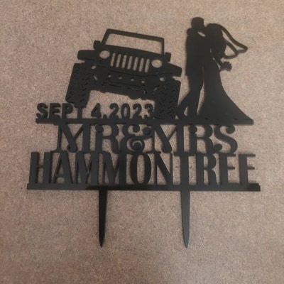 Off Road Wedding Cake Topper Vehicle Cake Topper Let Adventure Begain ...