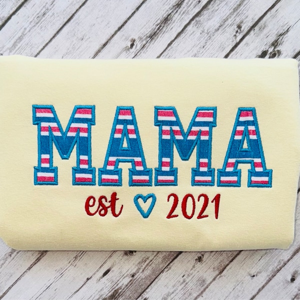 Mama Applique Machine Embroidery Design, 36 Sizes, Full and Split MAMA ...