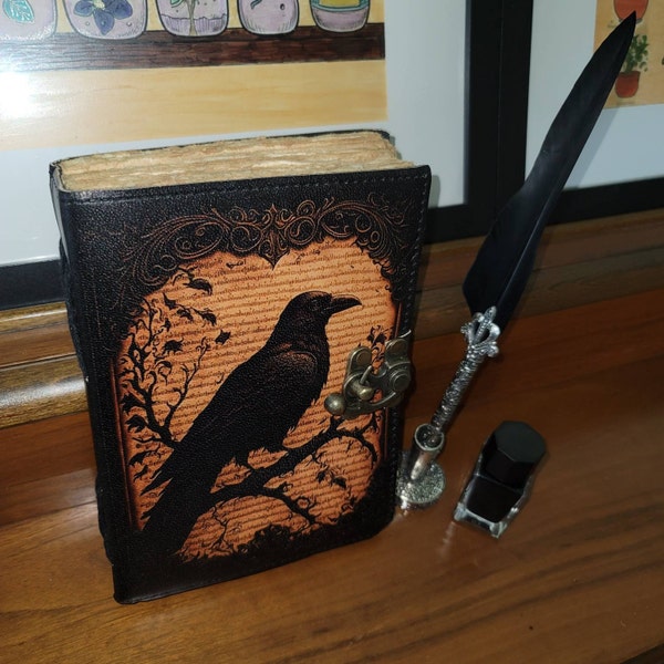 Large Journal Pentagram Vintage Leather Journal Grimoire Book of ...