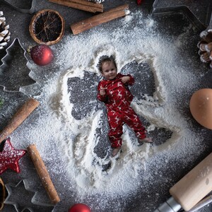 Christmas Baking Flour Angels Digital Backdrop Photography, Snow Angel ...