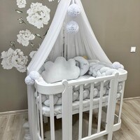 Crib Hanging Storage Basket, Baby Bed Basket, Crochet Storage Basket ...