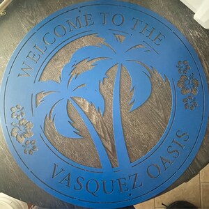 Personalized Round Address Metal Sign | Etsy