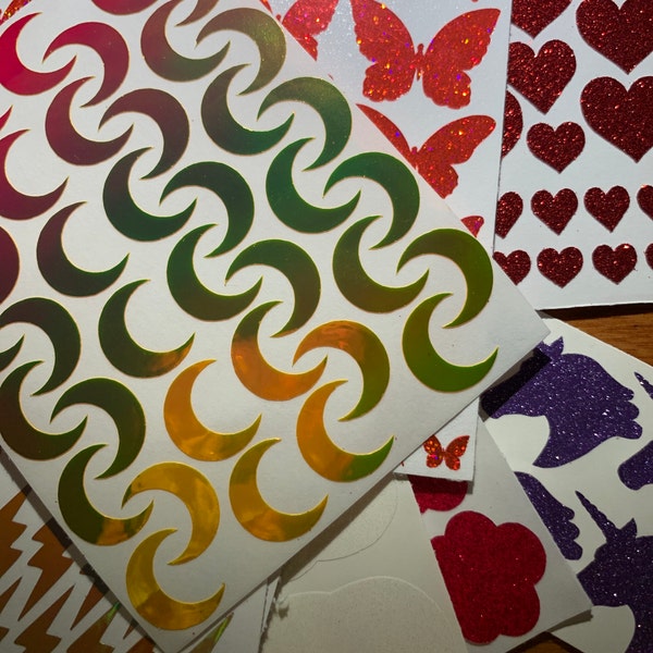 Foiled Scout Symbols, Magical Girl Stickers, Moonie Stickers, Foiled ...