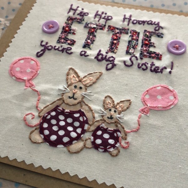 New Home Hand Stitched Textile Card - Etsy UK