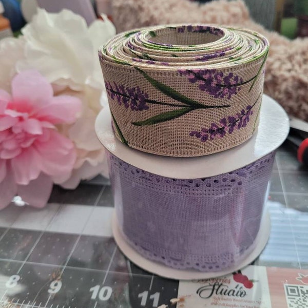 4 Inch Wide, 5 Yard Roll. Designer Embroidered Leaf Scroll, Pink and ...