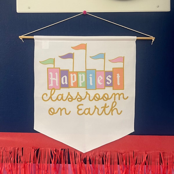 Personalized Disney Teacher Wall Pennant | Disney Classroom Decor ...