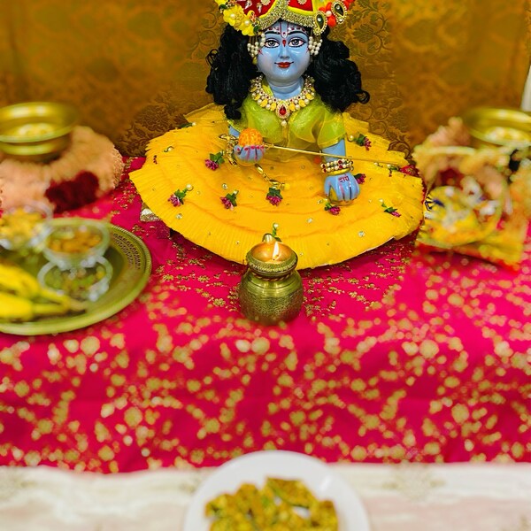 Brass Radha and Krishna Deity for Home Altars & Temples/pure Brass ...