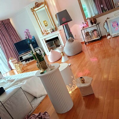 Coffee Table Funky Table Fluted Legs Table Cloud Shaped Table Colorful ...