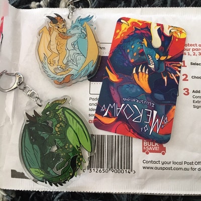 Qibli and Winter Wings of Fire WOF Sandwing Icewing Arylic Charm - Etsy