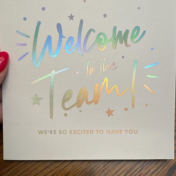 Personalised Welcome to the Team Card, New Apprentice, New Colleague ...