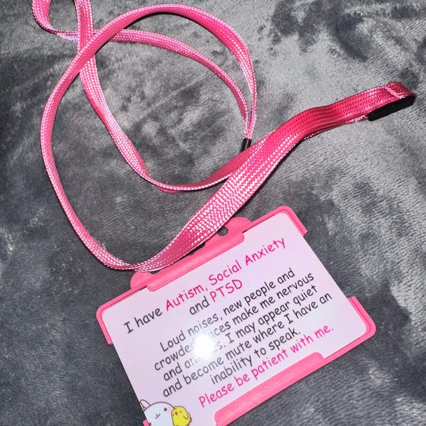 ADHD and ODD Awareness ID Card and Lanyard - Etsy