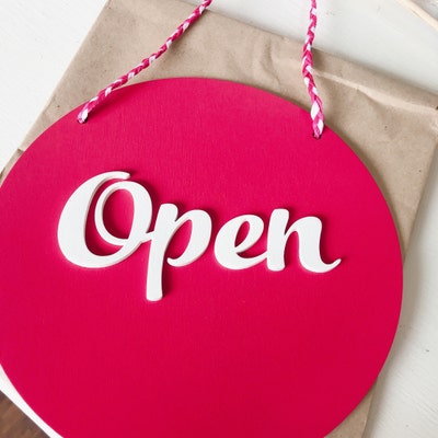 Open Closed Sign Business Sign Storefront Sign Shop Open Sign Wooden ...