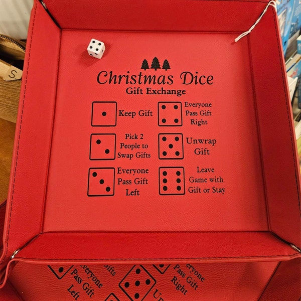 DIGITAL Christmas Dice Gift Exchange Game SVG File Tested in Glowforge ...