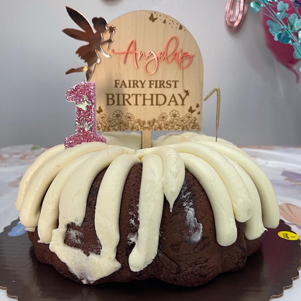 Fairy First Birthday Cake Topper, Fairy Theme Cake Smash, Fairy ...