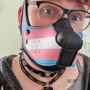 AORTA SINISTER Heart Collar in Black & White Vegan Leather, Half and ...