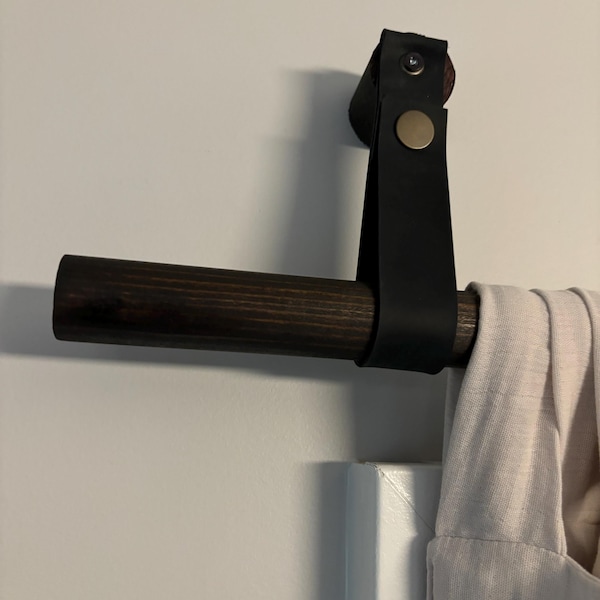 Leather Wall Strap Curtain Rod Strap Holder Leather Strap Hanger ...