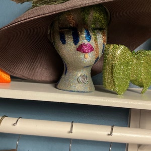 Ms. Drizzle, Custom Glitter Mannequin Head Display Lightweight and ...