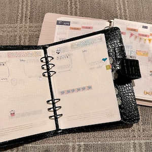 Tan Brown Leather A5 Planner Cover Pebbled PU Leather Planner ...