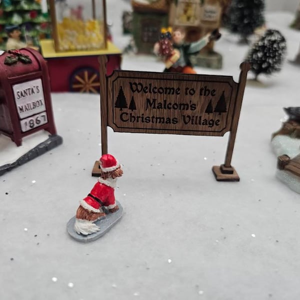 Custom Christmas Village Welcome Sign, Welcome to Our Village Sign ...