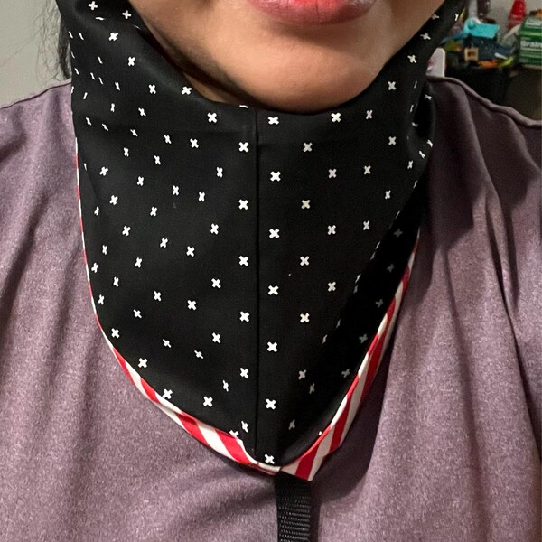 Reversible Thyroid Shield Collar– Red Stripes & White Star Design ...