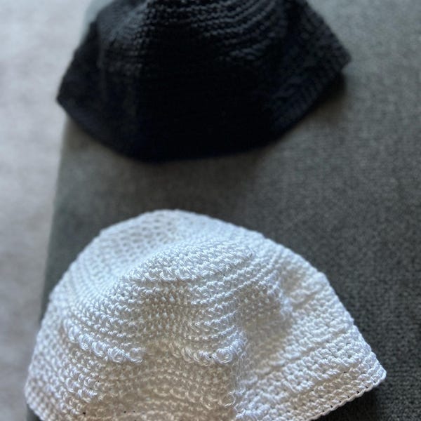 Kippah Kippot Jewish Kipa Hand Crochet Wool Acrylic Adult Yarmulke Kufi ...