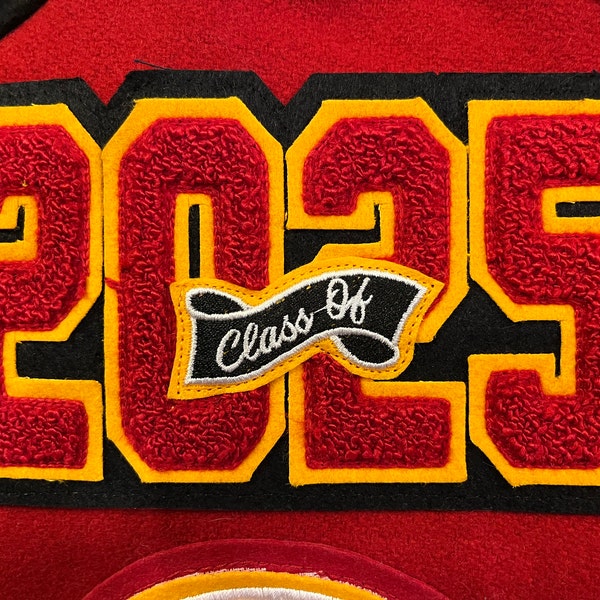 3" Chenille Varsity Letterman "class Of" Number - Etsy