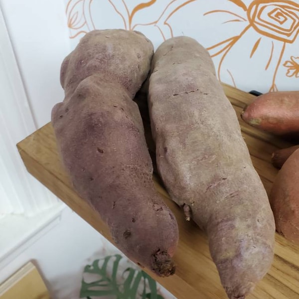 Japanese Purple Organic Sweet Potatoes Yam Potato Tubers Heirloom Non ...