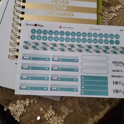 Neutral Budget Expense Stickers Custom Color - Etsy