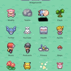 Ios 167 Icons Pokemon Fire Red Leaf Green iPhone IOS14 App Icons Pack ...